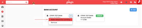 Update Default Bank Account In Gingr Payments How To Gingr