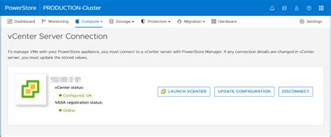 Compute Vcenter Server Connection Dell Powerstore Manager Overview
