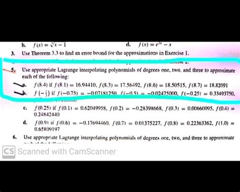 solved 3 use theorem 3 3 to find an error bound for the