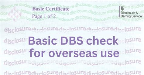 basic dbs for overseas use get certified and apostilled