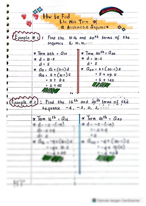 SOLUTION How To Find The Nth Term Of A Arithmetic Sequence Studypool