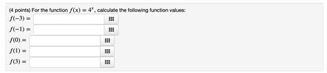 solved 4 points for the function f x 4 calculate the