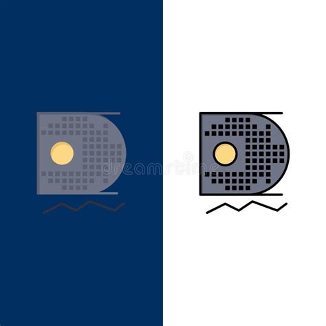 data science data science mining icons flat and line filled icon set vector blue background