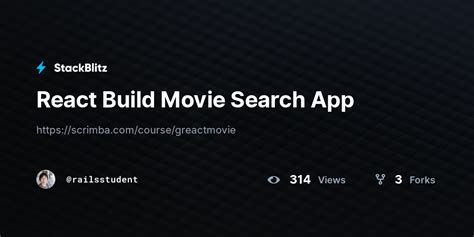 React Build Movie Search App StackBlitz