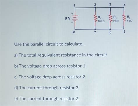 Use The Parallel Circuit To Calculate A The Total Chegg
