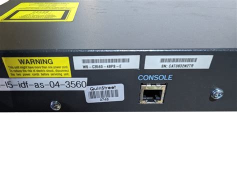 Cisco Catalyst 3560 Poe 48 48 Port Switch Ws C3560 48ps E Adhesive