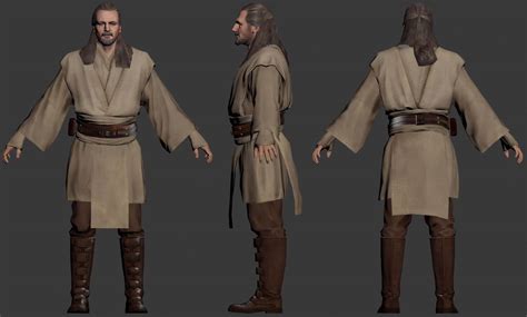 Qui Gon Jinn Star Wars 3d Model By Rotomu