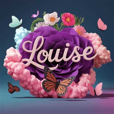 3d Name 🌬️🌸 Louise🦋🌸