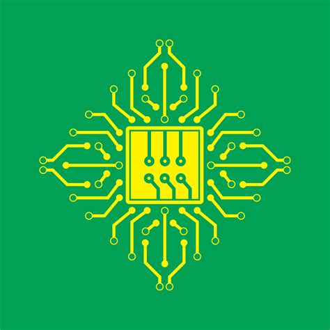 Circuit Board Line Cpu Chip Icon Logo Illustration Vector Vector Art At Vecteezy
