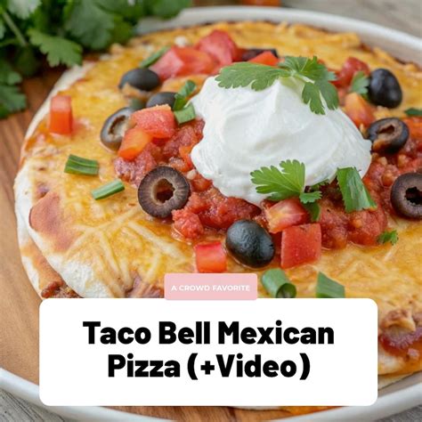 Taco Bell Mexican Pizza Recipe Easy Refried Bean Dinner Digital Download Etsy