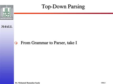 Ppt Top Down Parsing Powerpoint Presentation Free Download Id 4730002