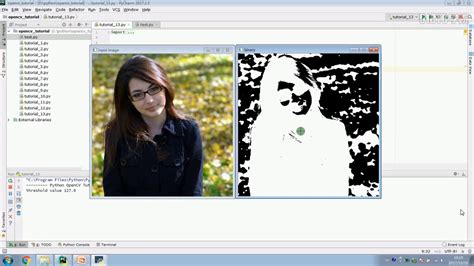 python opencv3 3图像处理视频教程 16 图像二值化 youtube