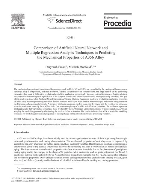 pdf comparison of artificial neural network and multiple regression