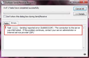 Solutions To Outlook Error The Connection To The Server Was Interrupted