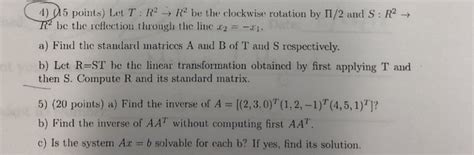 solved a 5 points let t r2 r2 be the clockwise rotation by