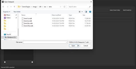 extracting a datapack rsdk modding wiki