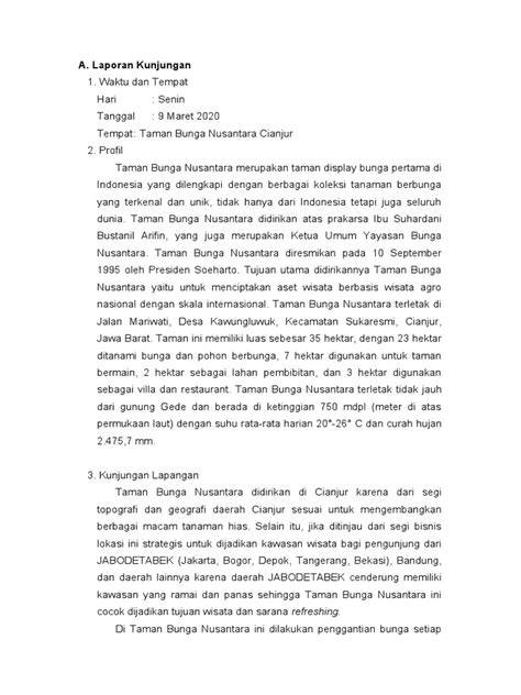 Sejarah Dan Fungsi Taman Bunga Nusantara Pdf