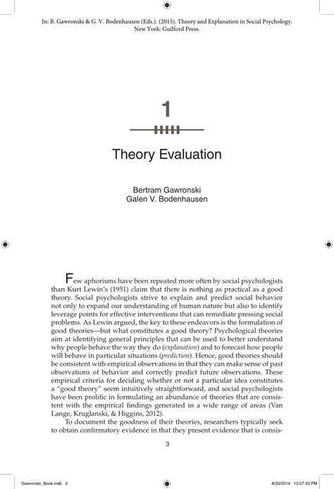 PDF Theory Evaluation