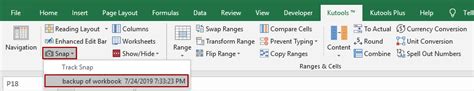 Take A Snapshot Backup Of Current Workbook At Any Time In Excel