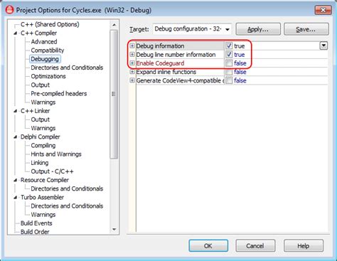 Compiler Settings For Embarcadero C Builder Xe3 Xe5 32 Bit Aqtime Documentation