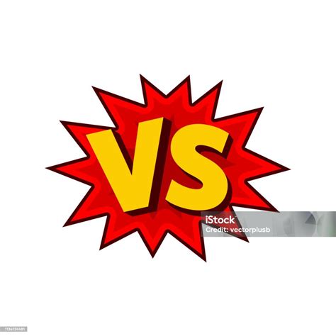 표정 텍스트 대 또는 대 구름과 별을 가진 만화 연설 거품 싸움 흰색 배경에 고립 된 복고풍 팝 아트 스타일의 밝은 동적 만화 그림 Championship에 대한 스톡 벡터