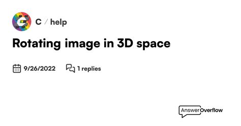 Rotating Image In 3d Space C