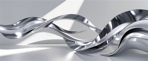 Metallic Curves Create Dynamic Surface Reflecting Light And Shadows
