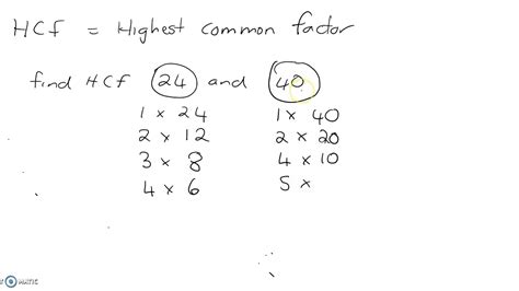 Finding Hcf Youtube