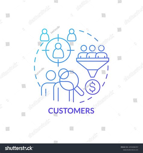 Customers Blue Gradient Concept Icon Engage Stock Vector Royalty Free 2254266357 Shutterstock