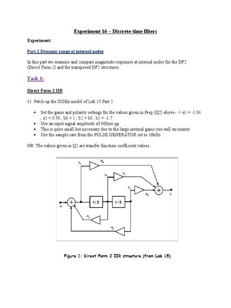 Lab8 X16 Discrete Time Filters Mdfd Pdf Bandwidth Signal