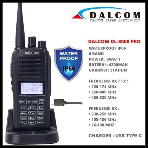 Promo Ht Dalcom Japan Dl 8000 Pro Waterproof Ip66 Ht Walkie Talkie Diskon 33 Di Seller
