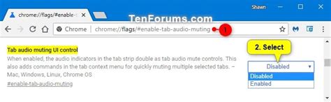 Enable or Disable Tab Audio Muting in Google Chrome | Tutorials