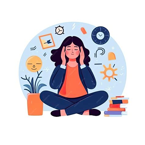Concepto De Ansiedad Ilustración De Vector Plano Actividades Diarias