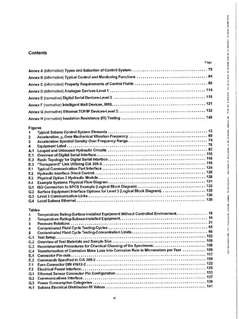 Segment 006 Of Api Rp 17f Std For Subsea Production Control System