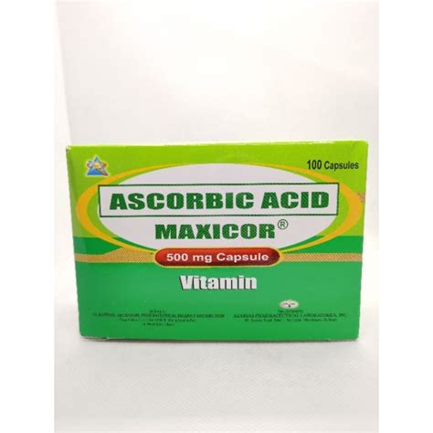 Maxicor 500mg Capsule Ascorbic Acid As Sodium Ascorbate Non Acidic Vitamin C 100 Capsules