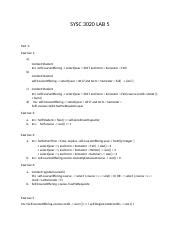 SYSC 3020 LAB 5 Docx SYSC 3020 LAB 5 Part 1 Exercise 1 A Context Babe Inv Self