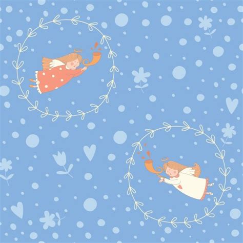 Angels Seamless Vector Images Over 3 200
