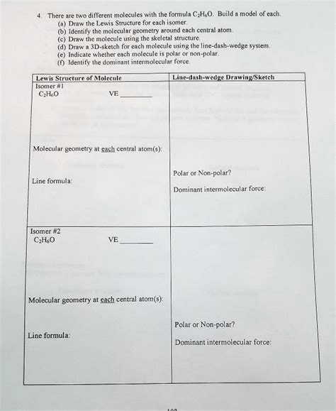 There A1e Iwo Different Molecules With The Formula Czhso Build Model Of Each Draw The Lewis