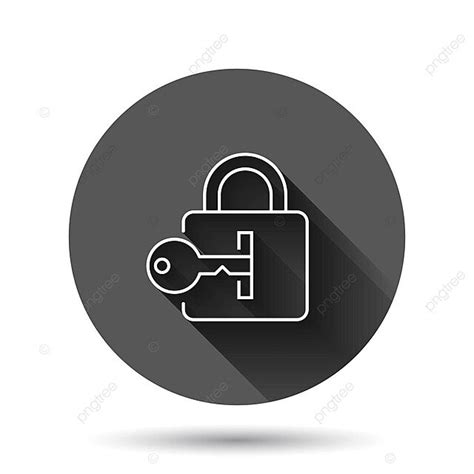 Flat Locker Icon With Padlock Password Vector On Black Background Vector Pictogram Outline