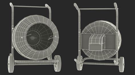 Portable Cement Concrete Mixer 3d Model 29 3ds Blend C4d Fbx