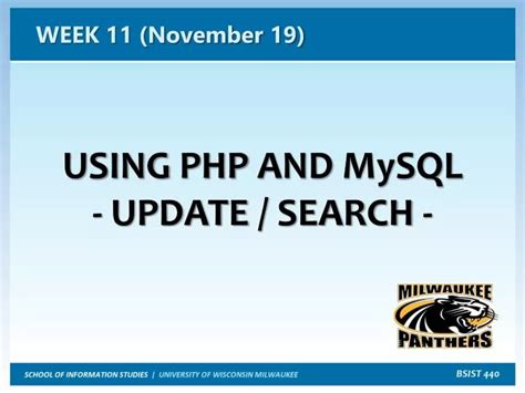 PPT USING PHP AND MySQL UPDATE SEARCH PowerPoint Presentation Free Download ID 1578070