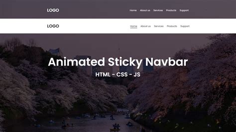 Animated Sticky Menu On Scroll Menú Pegajoso Animado On Scroll Html Css And Javascript Youtube