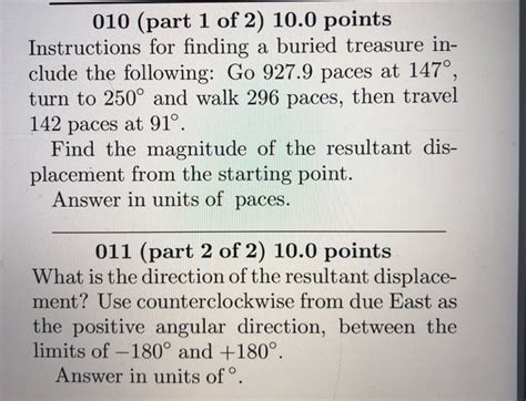 Solved Part Of Points Instructions For Chegg Com
