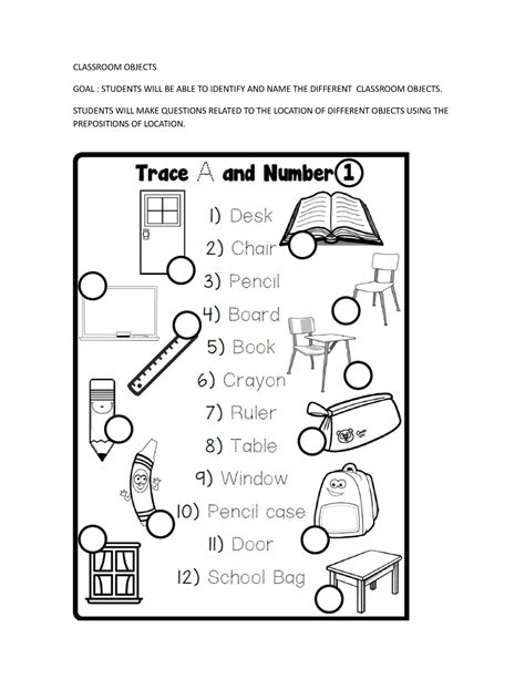 Classroom Objects Ingles 2 Classroom Objects Goal Students Will