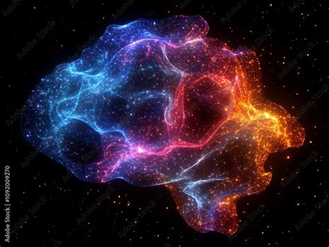 Abstract Neural Network Visualization Cosmic Space Digital Art Sci Fi Atmosphere High Resolution