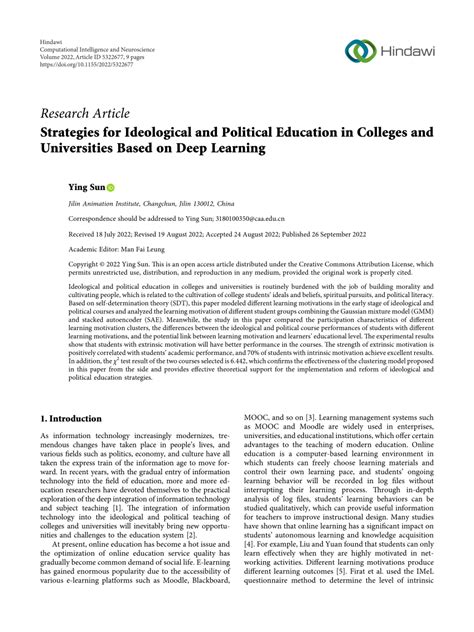 Pdf Strategies For Ideological And Political Education In Colleges And Universities Based On