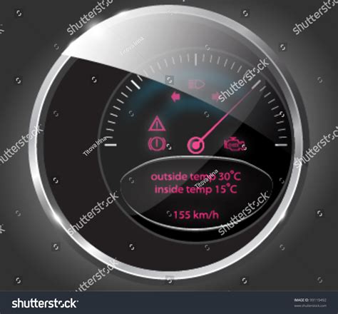 Vector Realistic Car Dashboard Eps 10 Stock Vector Royalty Free