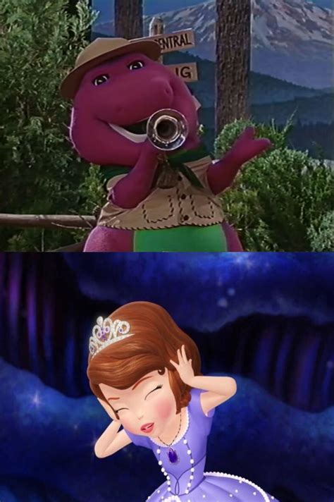 Barney Blows His Horn Annoys Sofia By Julinhafidelis On Deviantart