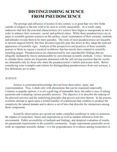 Pseudoscience Examples Pdf Examples