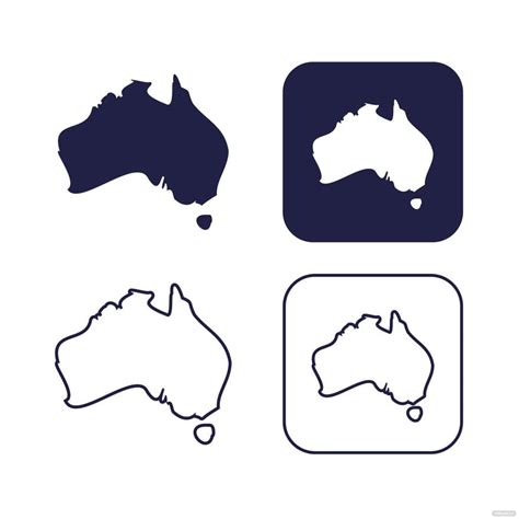 Australia Map Icon Vector In Illustrator Svg  Eps Png Download